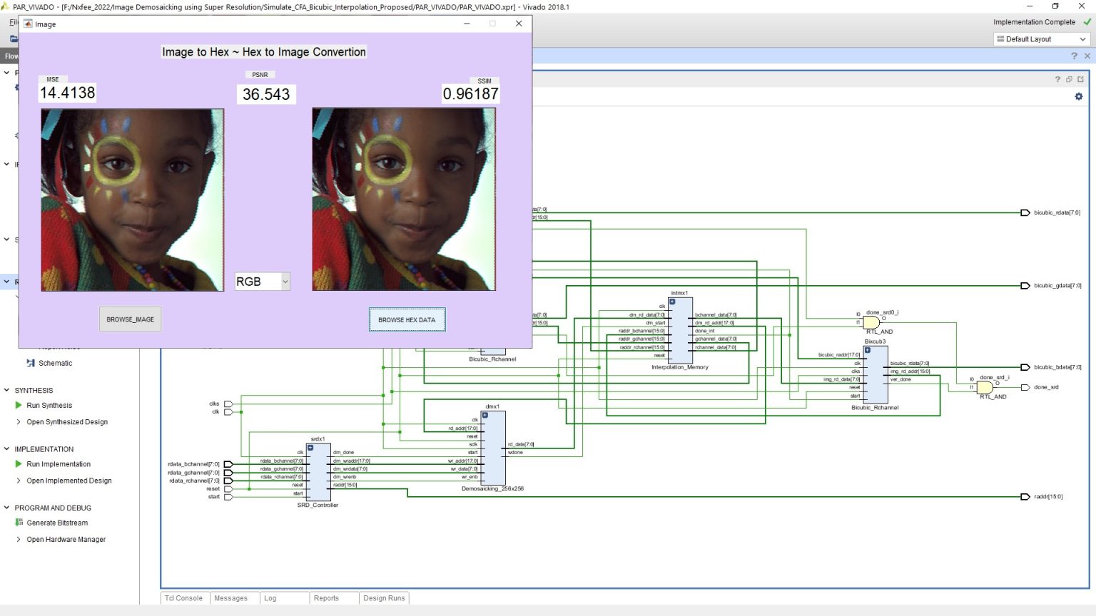 Image Demosaicking using Super Resolution Techniques